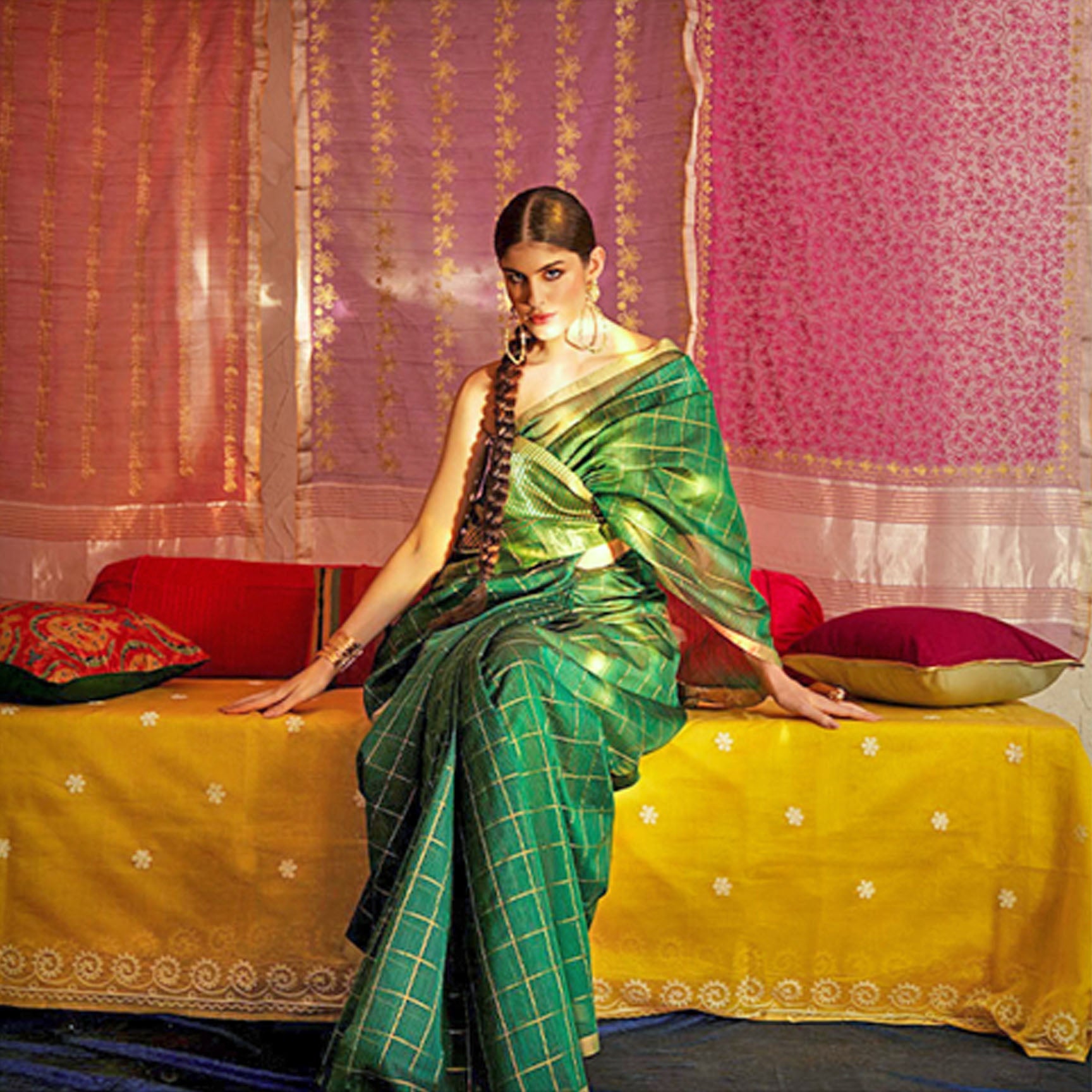 Shop CHAKOR's Collection of Charming Chanderi sarees woven in Madhya ...